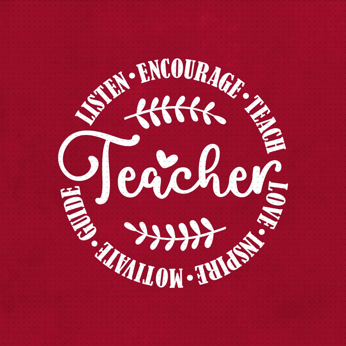Teacher Teach Love Inspire Svg Png Eps Pdf Motivate - Etsy