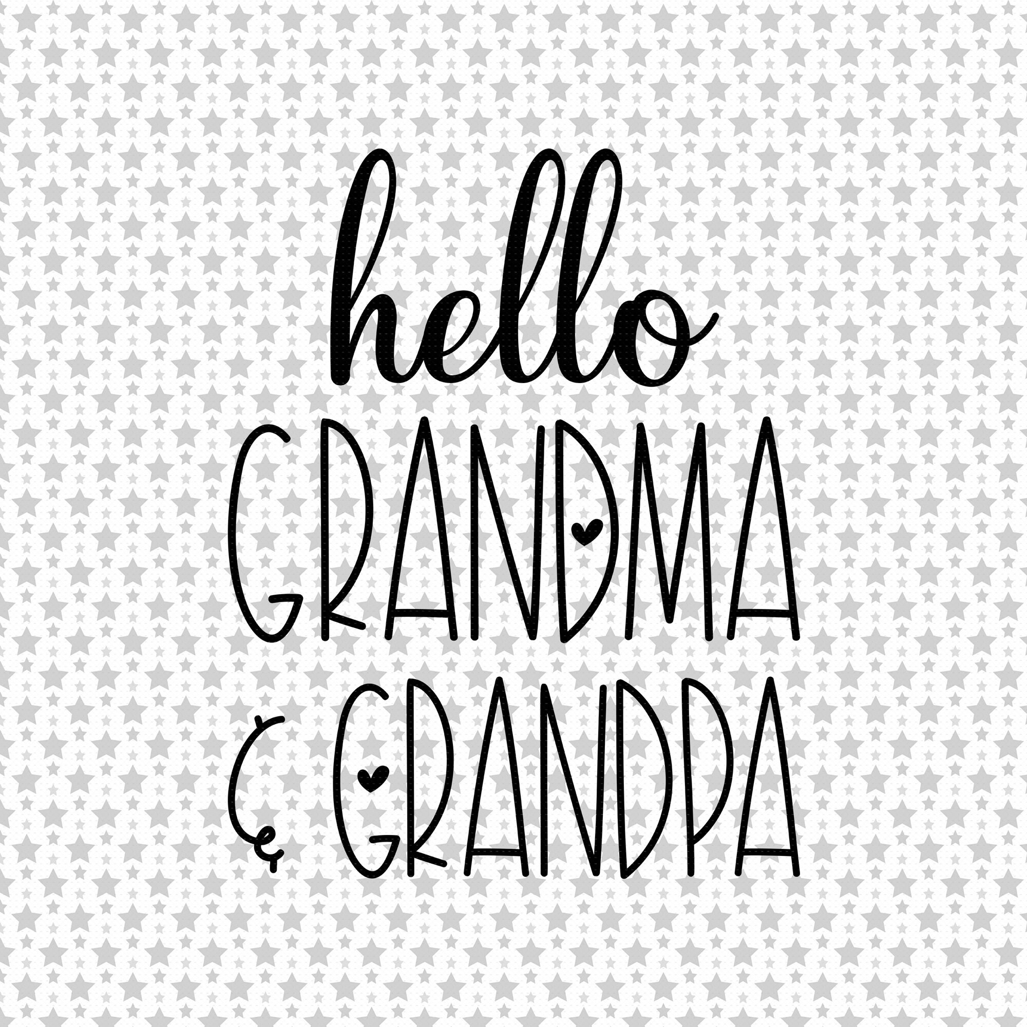 Hello Grandma and Grandpa Svg Png Eps Pdf Files, New Grandparents Gift ...