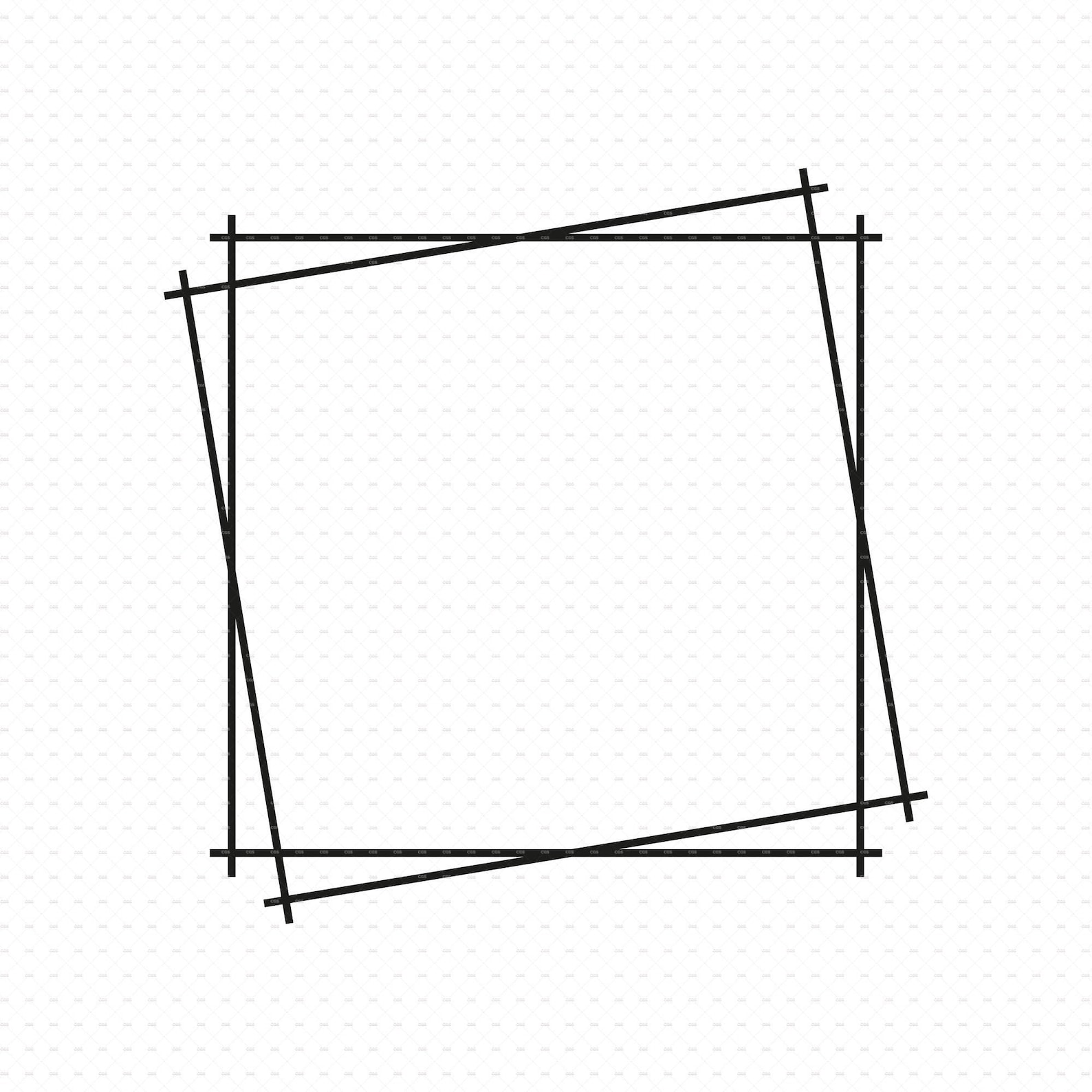 Double Square Frame Svg Png Eps Pdf Files, Square Frame Svg, Geometric ...