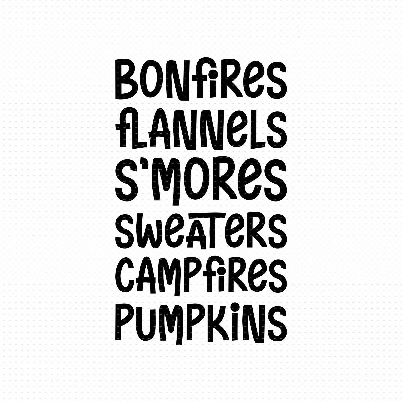 Bonfires Flannels S'mores Sweaters Campfires and Pumpkins - Etsy