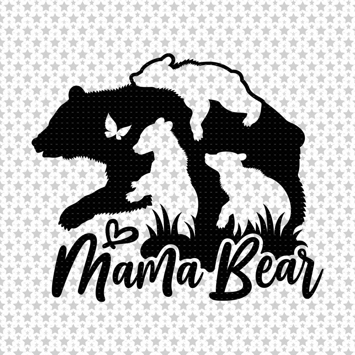 Mama Bear Svg Png Eps Pdf Files Three Cubs Svg Bear Mama - Etsy