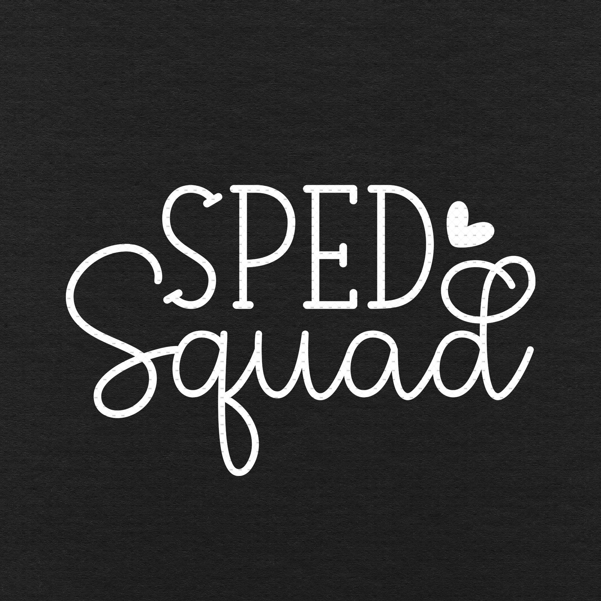 Sped Squad Svg Png Eps Pdf Files Special Education Svg | Etsy