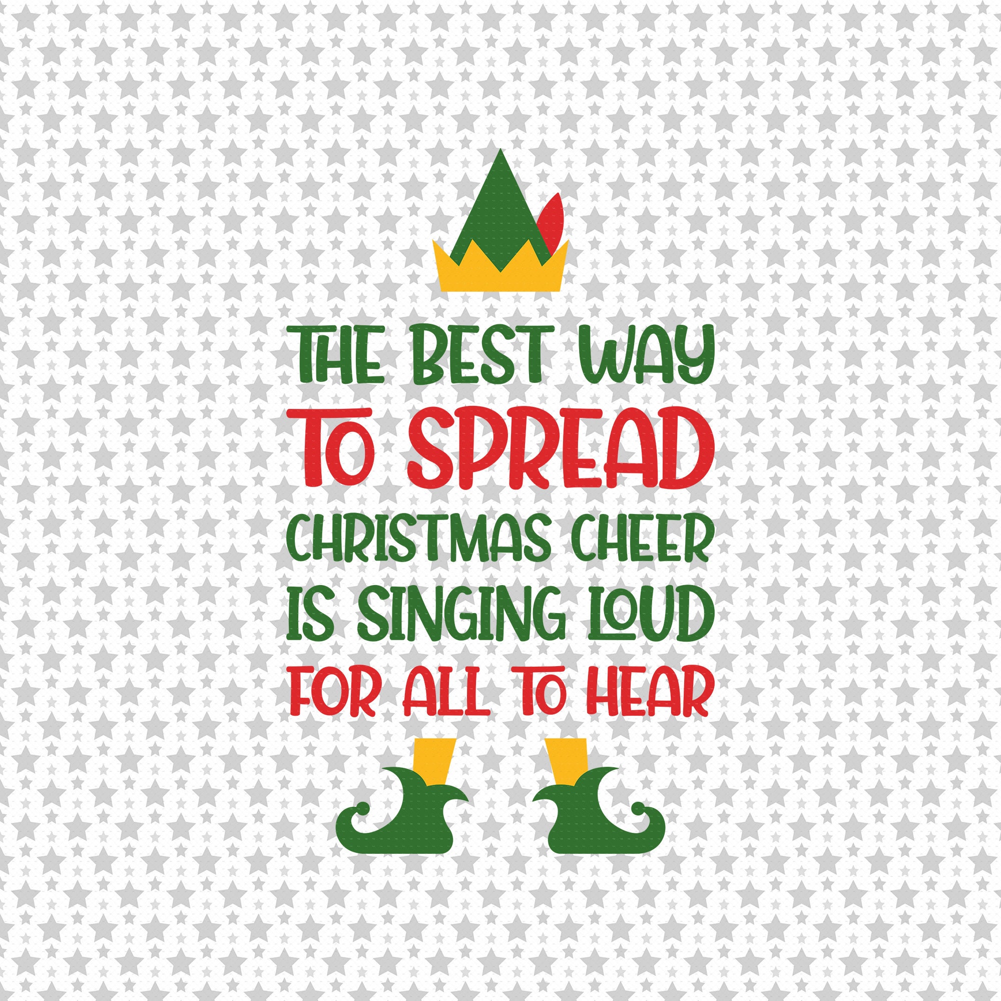 The Best Way To Spread Christmas Cheer Is Singing Loud Hear Etsy