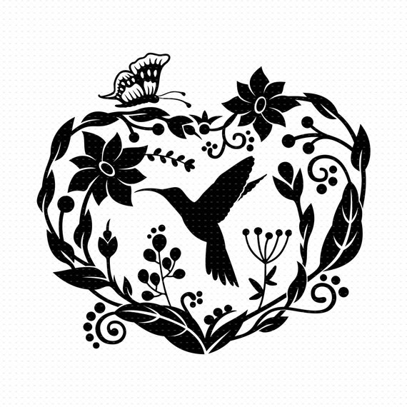 Hummingbird Svg Png Eps Pdf Files Hummingbird Wreath - Etsy