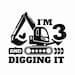 I'm 3 and Digging It Svg, Png, Eps, Pdf Files, Im 3 and Digging It Svg ...