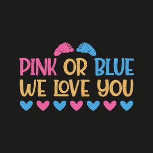 Pink or Blue Bundle Svg Png Eps Pdf Files, Pink Blue Loves You, Pink or ...