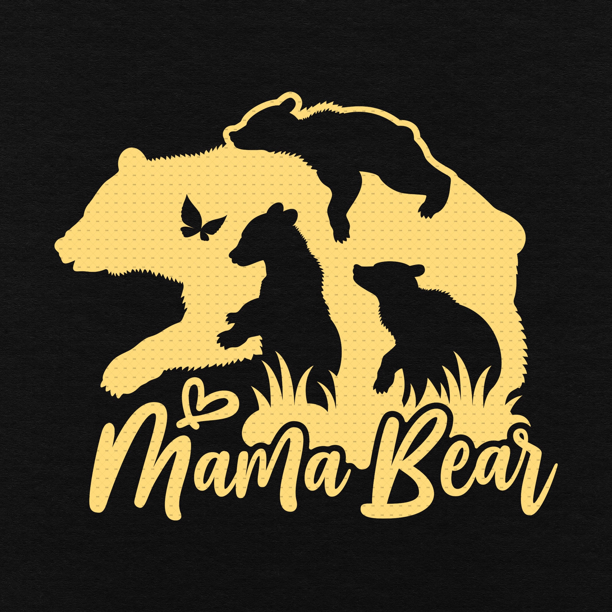 Mama Bear Svg Png Eps Pdf Files, Three Cubs Svg, Bear Mama Svg, Mama ...