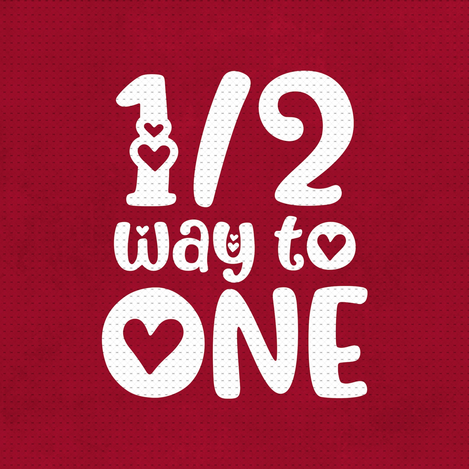 Half Way to One Svg Png Eps Pdf Files Half Way to First - Etsy