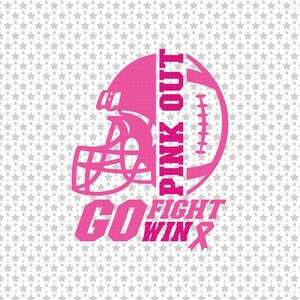 Pink Out Football Breast Cancer SVG: Go Fight Win (digital Download) - Etsy