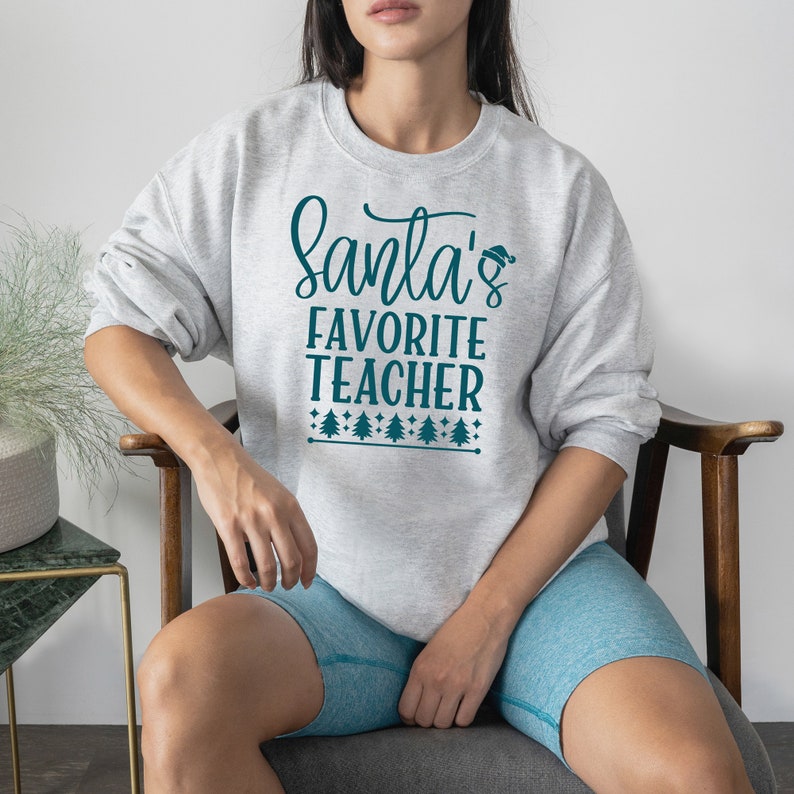 Santas Favorite Teacher Svg Png Eps Pdf Files Santas Etsy