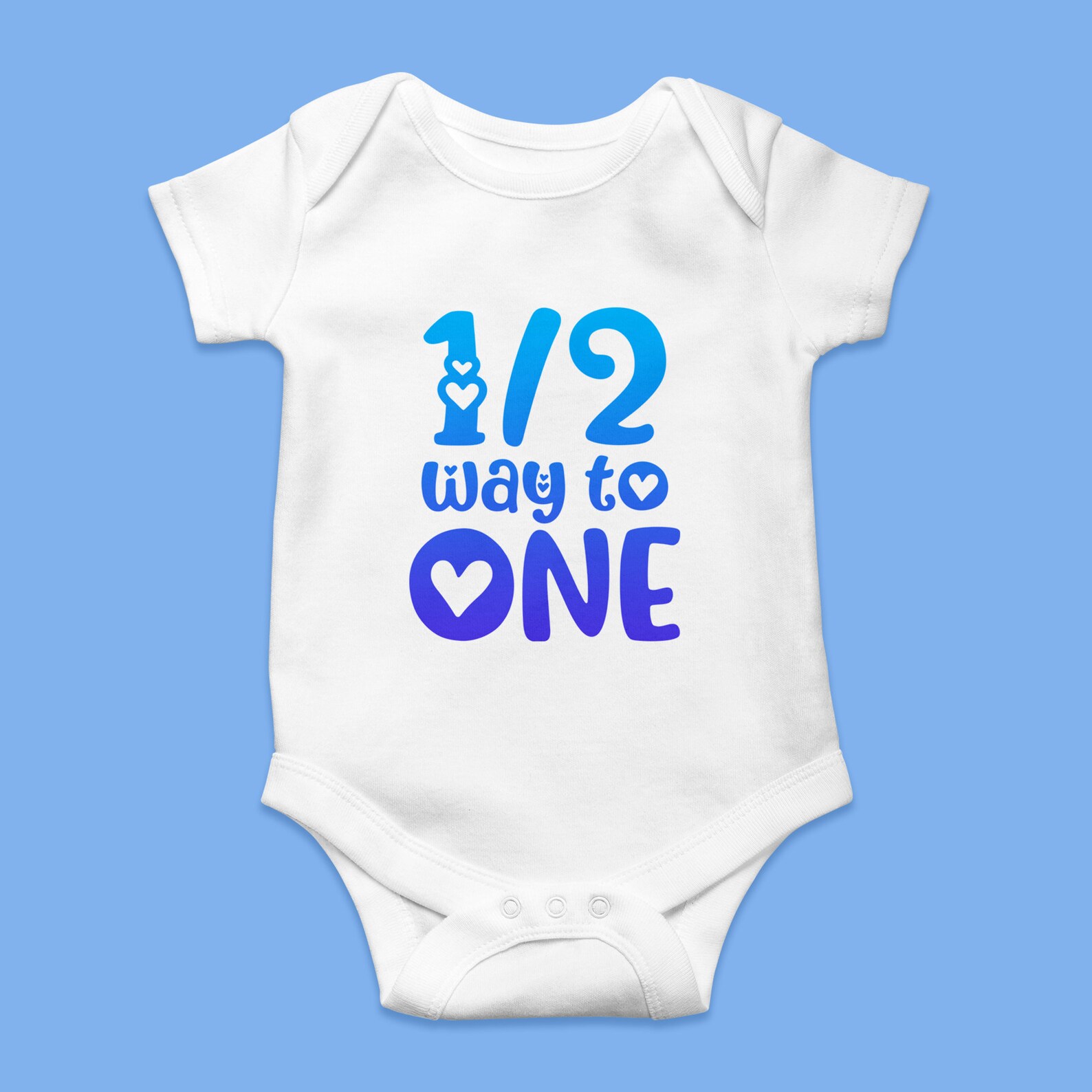 Half Way to One Svg Png Eps Pdf Files Half Way to First - Etsy