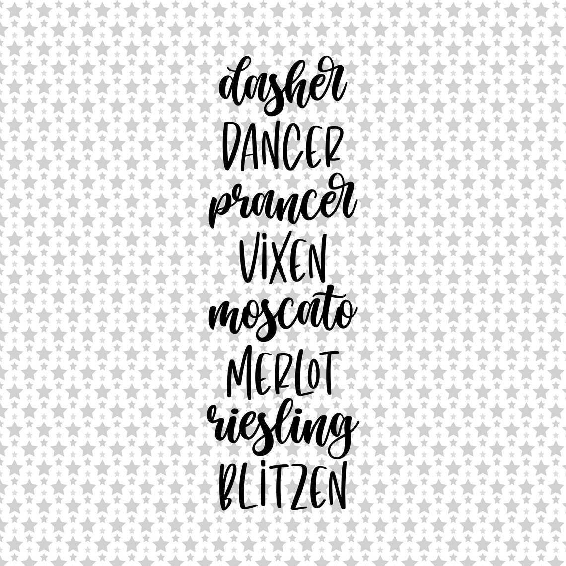 Dasher Dancer Prancer Svg Png Eps Pdf Files Dasher Dancer - Etsy