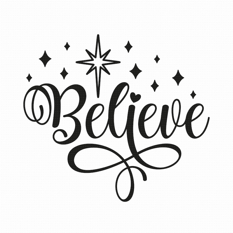 Believe Svg Png Eps Pdf Files Believe in Christmas Svg O - Etsy