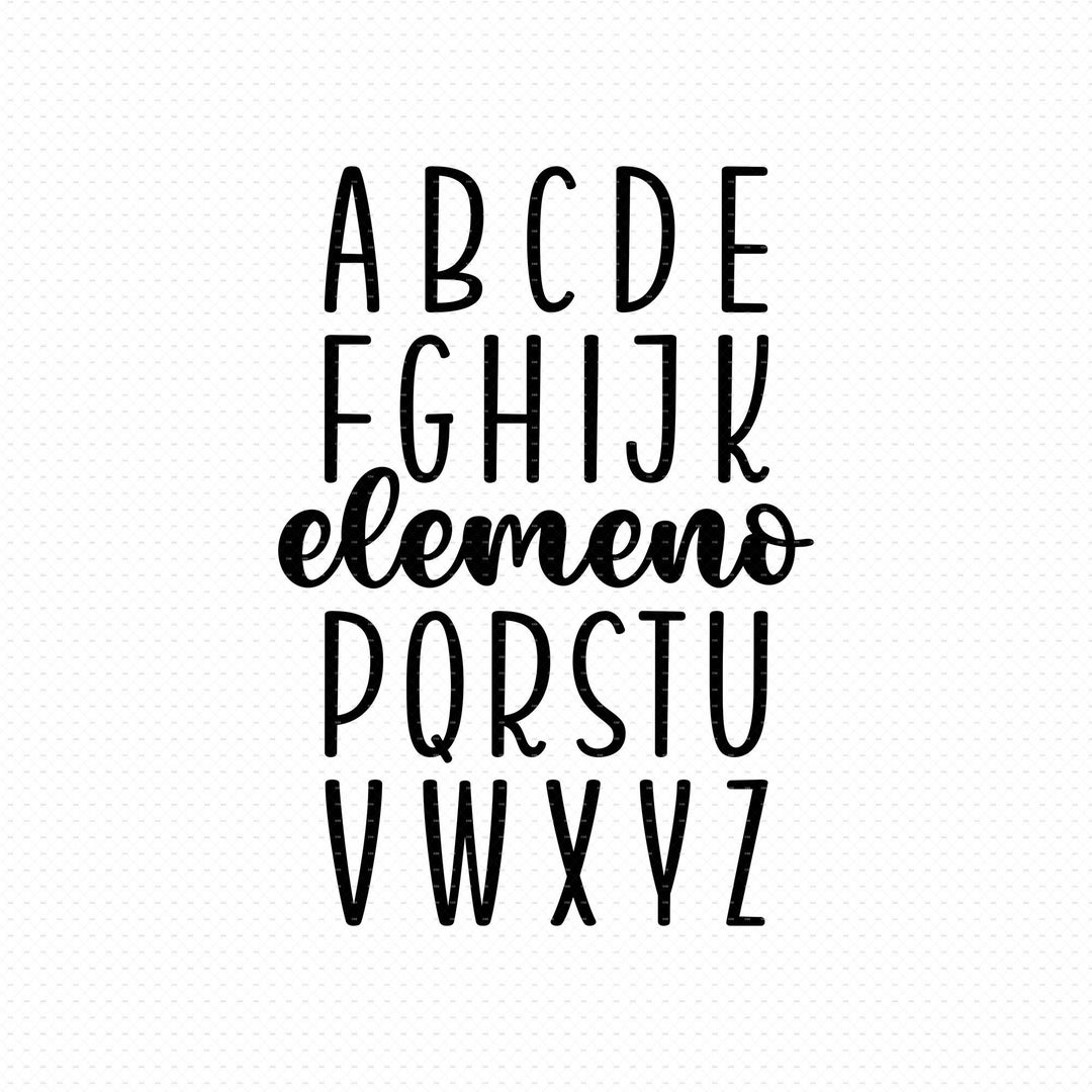 Alphabet Elemeno Svg, Png, Eps, Pdf Files, Back to School Svg, Teacher ...
