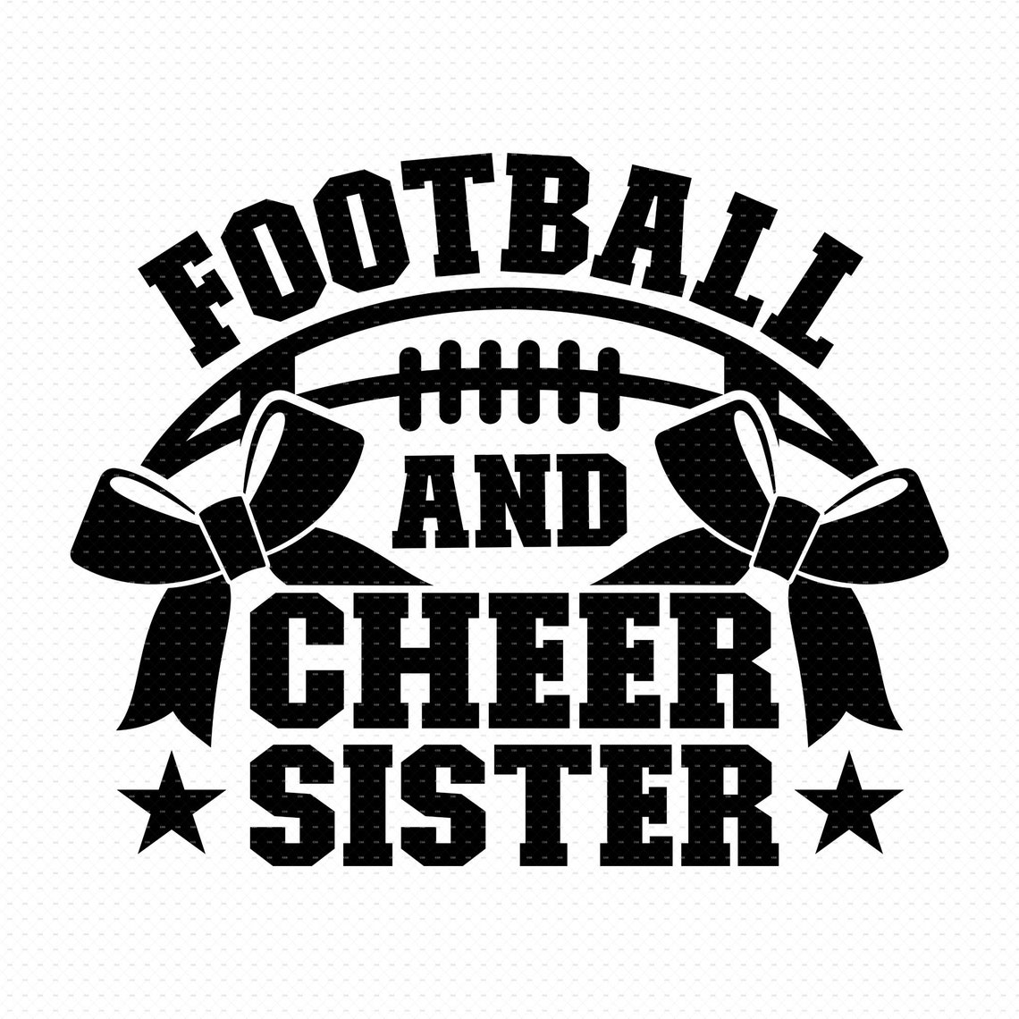 Football and Cheer Sister Svg Png Eps Pdf Files Football - Etsy