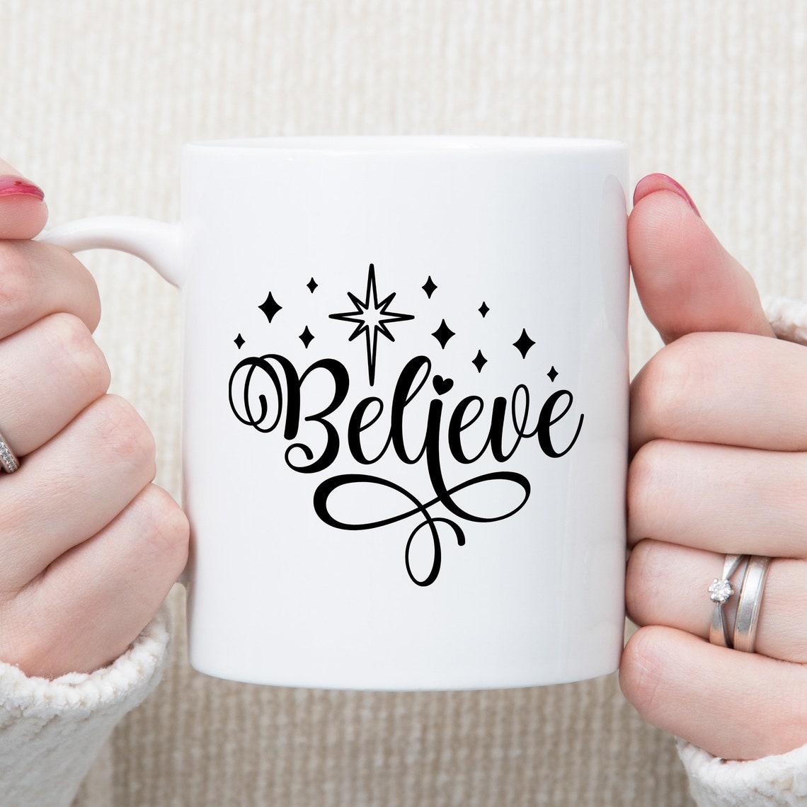 Believe Svg Png Eps Pdf Files, Believe in Christmas Svg, O Holy Night ...