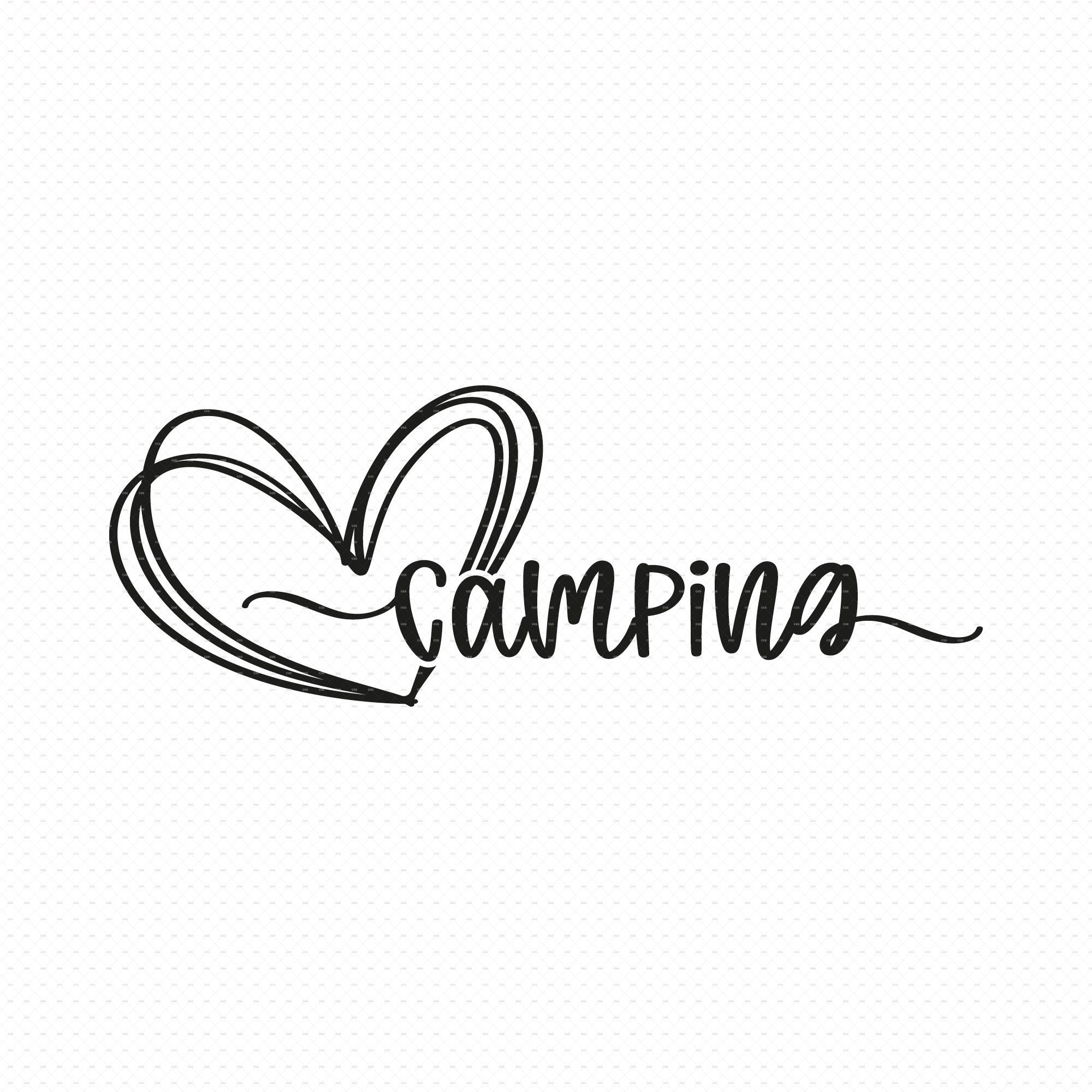 Camping Heart Svg Png Eps Pdf Files Camping Love Svg Love | Etsy
