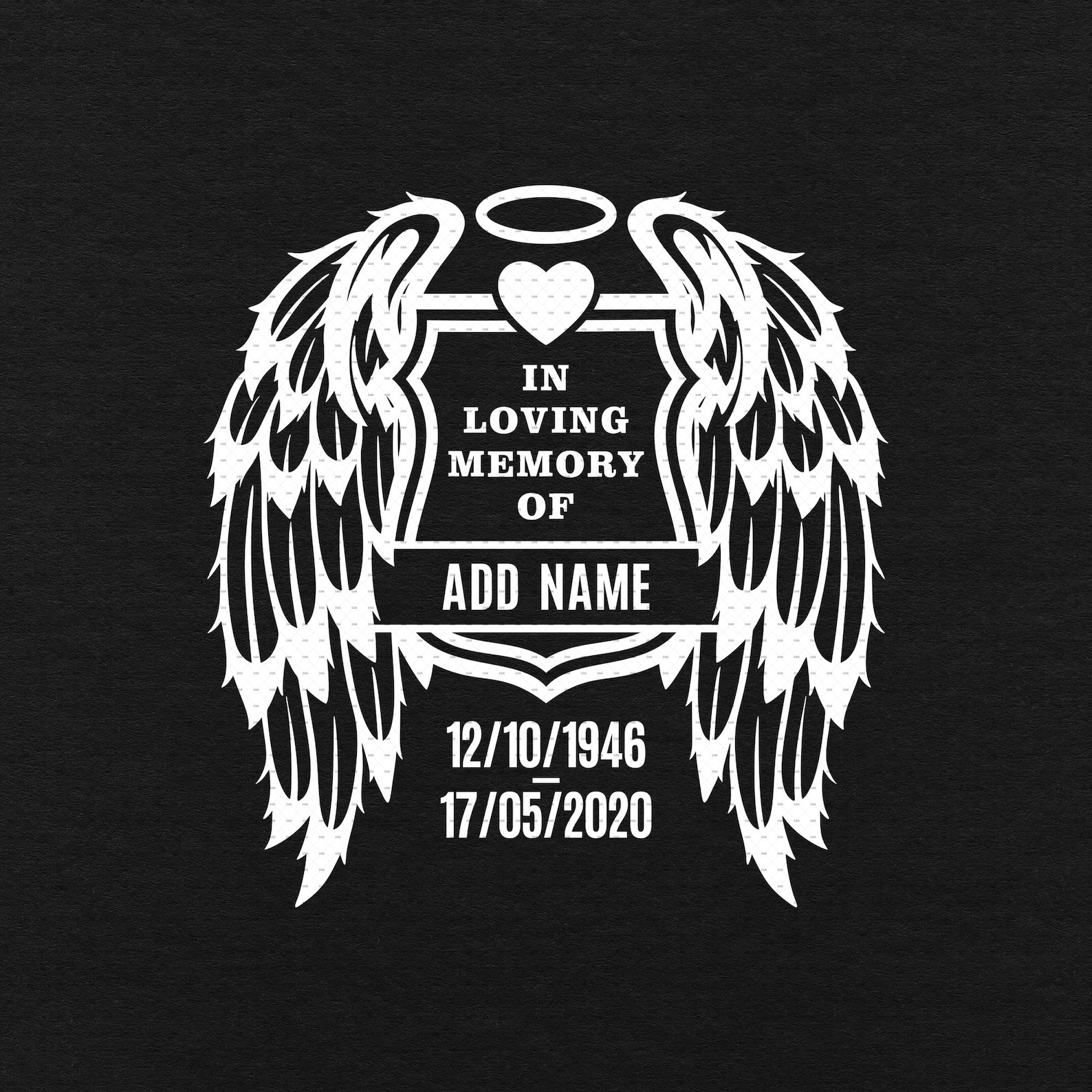 In Loving Memory Svg Png Eps Pdf Files in Memory Angel - Etsy