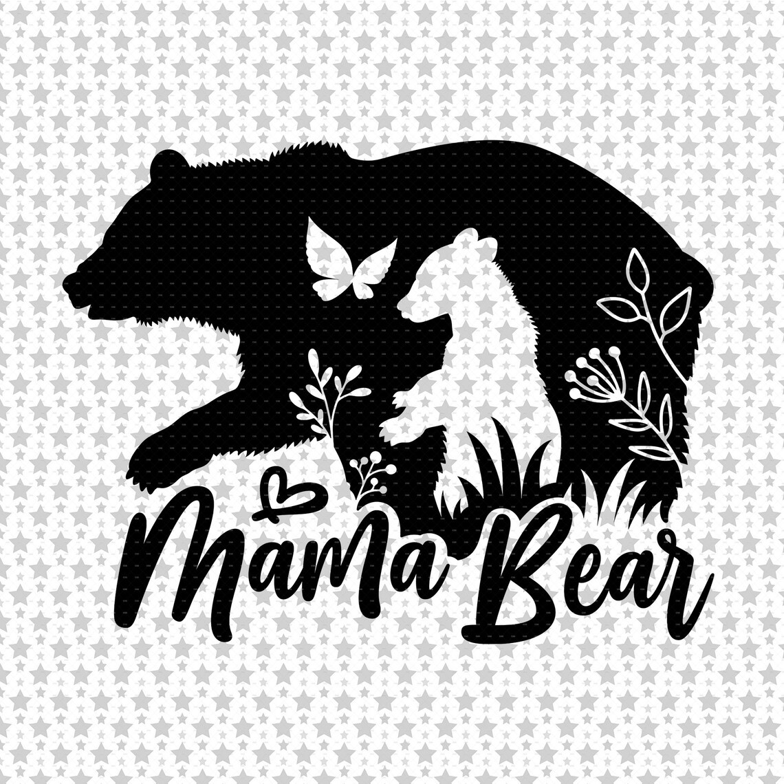 Mama Bear Svg Png Eps Pdf Files, Bear Mama Svg, Mama Bear Baby Svg, Mom ...
