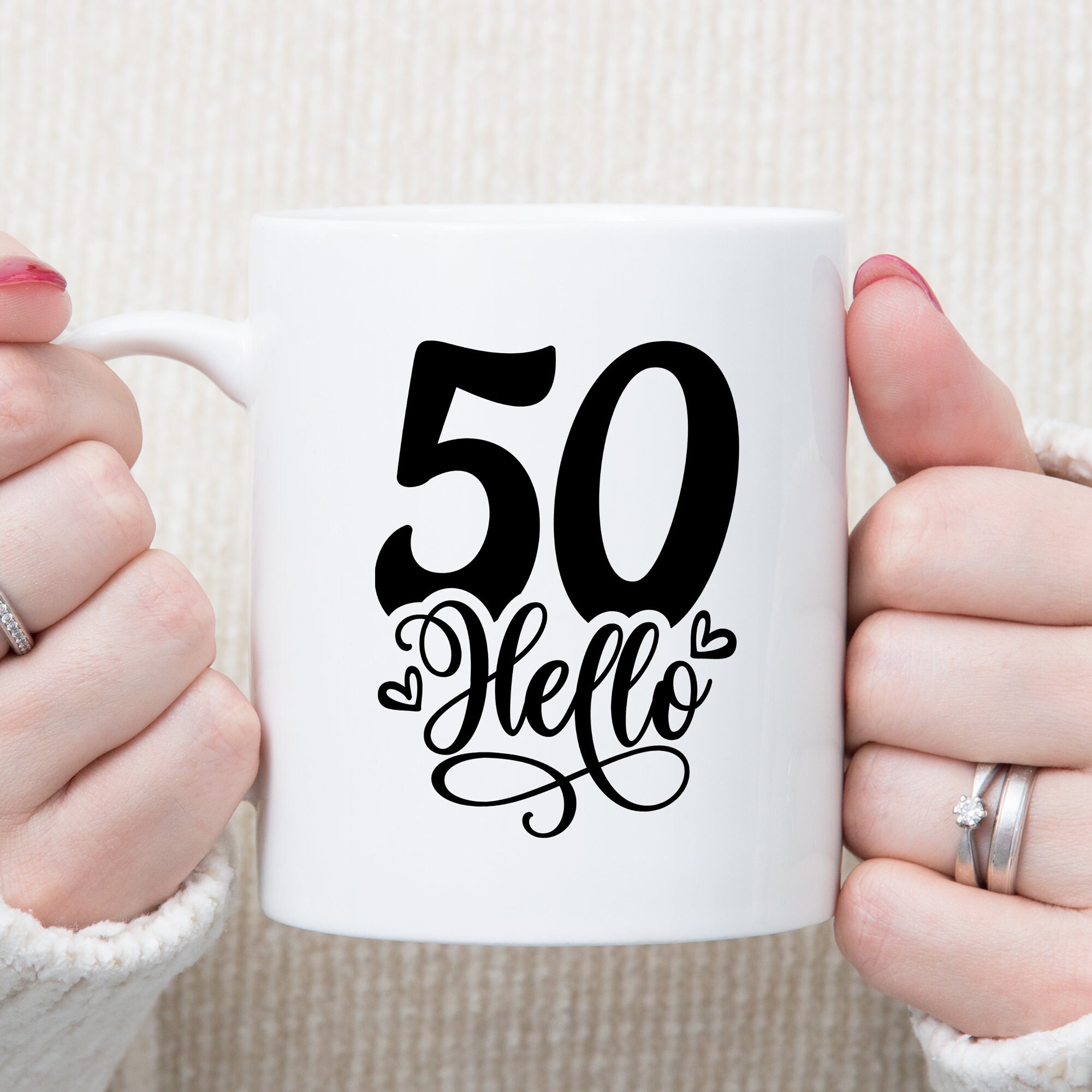 Hello 50 Svg Png Eps Pdf Files Hello Fifty Svg Fifty Svg 50 | Etsy