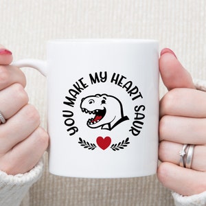 You Make My Heart Saur Svg Png Eps Pdf Files, Dinosaur Kids Svg, T-rex ...