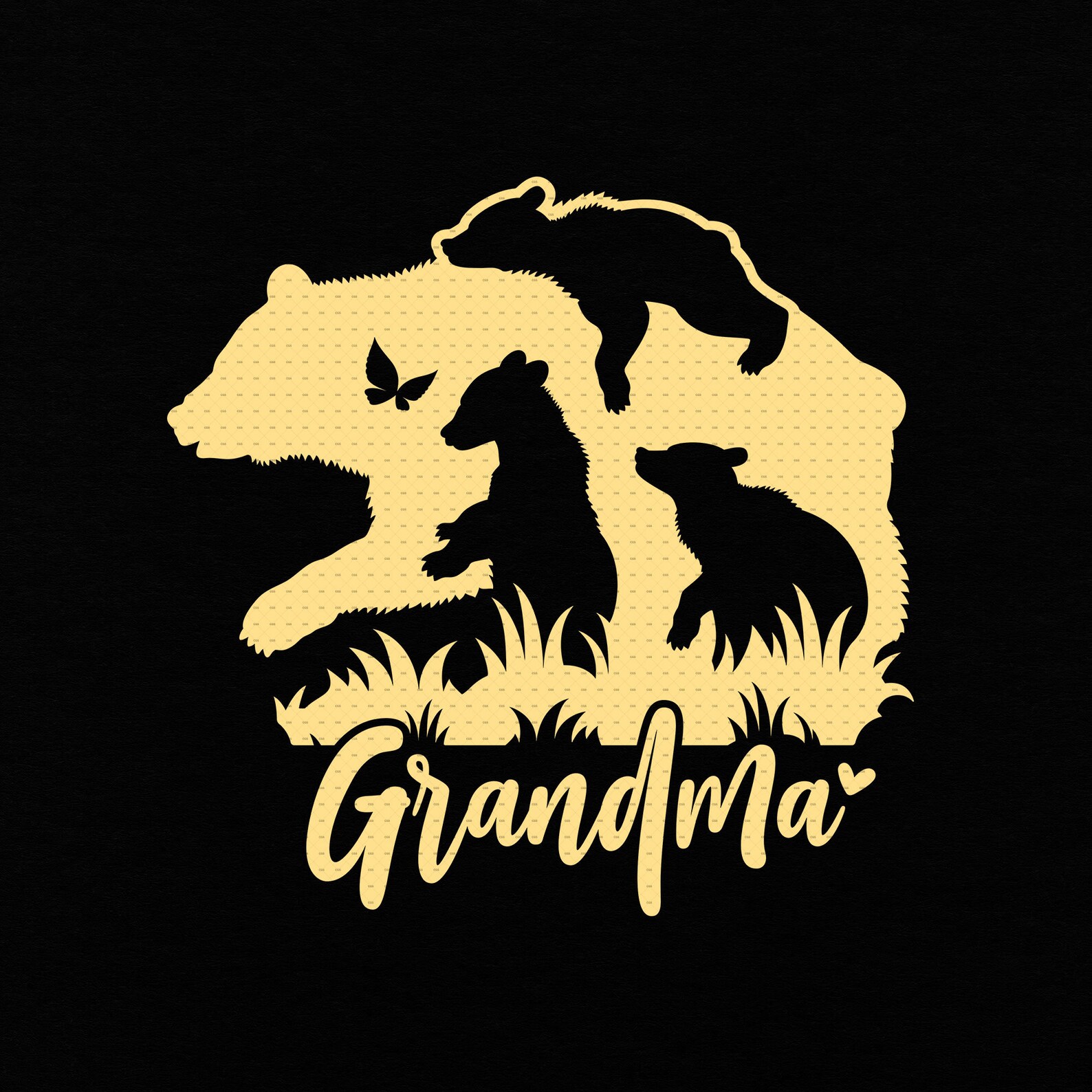 Grandma Bear 3 Cubs Svg, Png, Eps, Pdf Files, Grandma Bear Svg, 3 Cubs ...