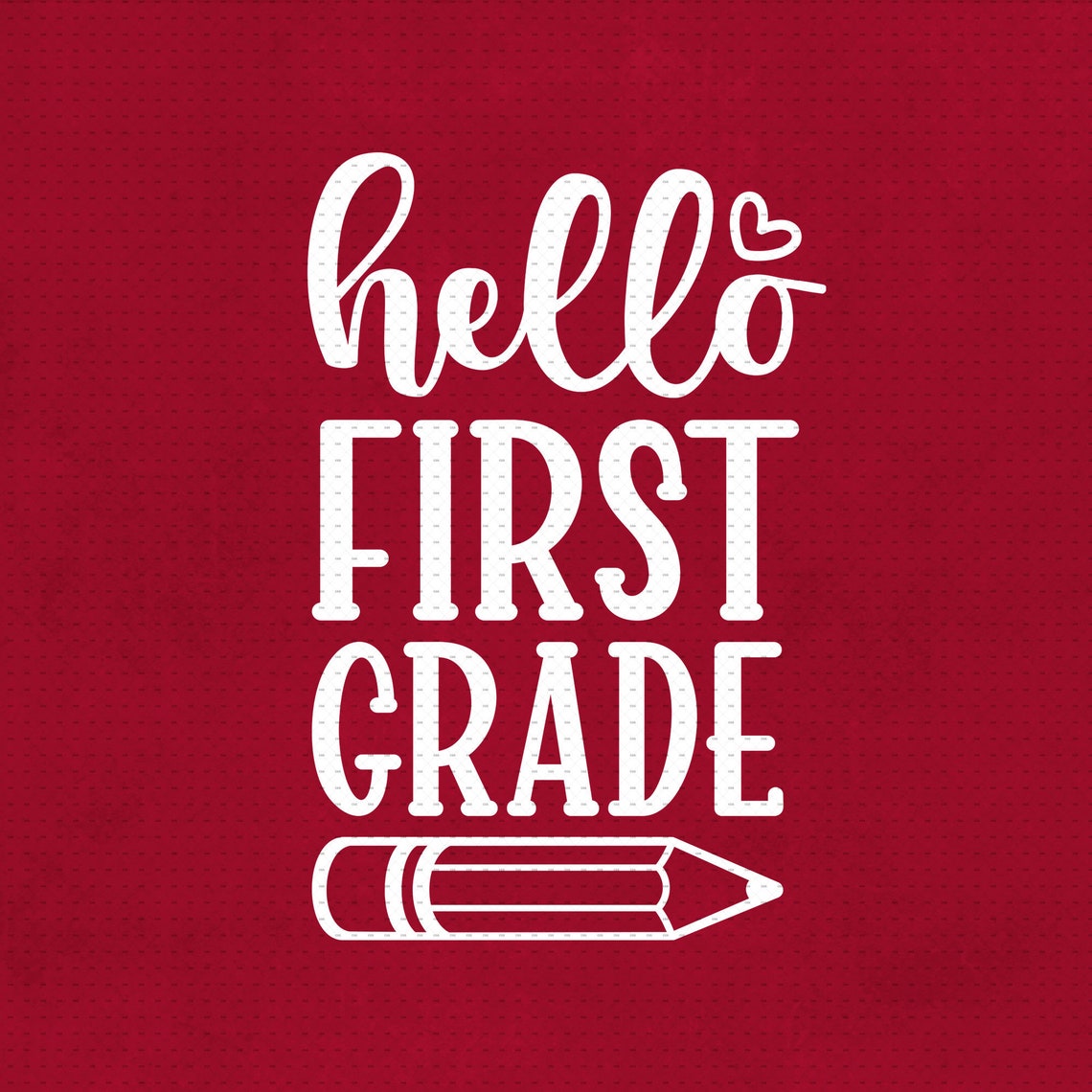 Hello First Grade Svg Png Eps Pdf Files First Day Of School | Etsy