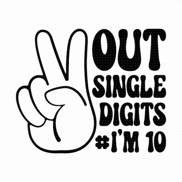 Peace Out Single Digits - Etsy
