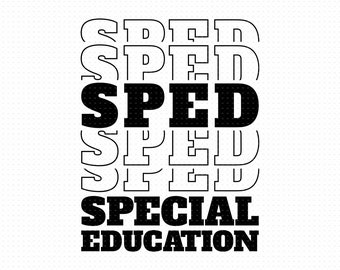 Sped Squad Svg Png Eps Pdf Files Special Education Svg | Etsy