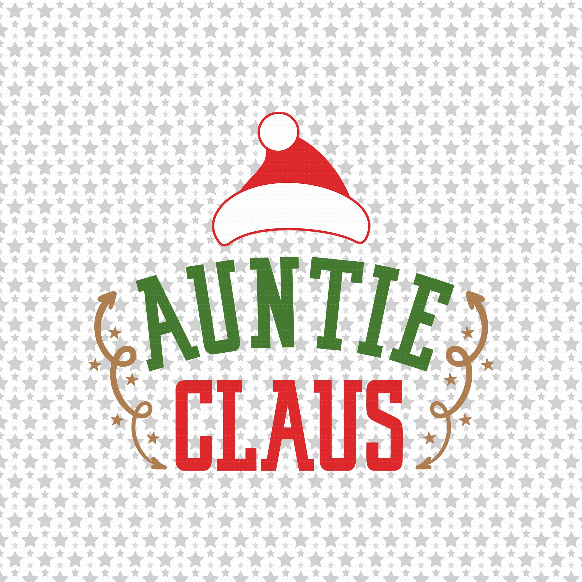 Auntie Claus Svg Png Eps Pdf Files Aunt Christmas Svg - Etsy