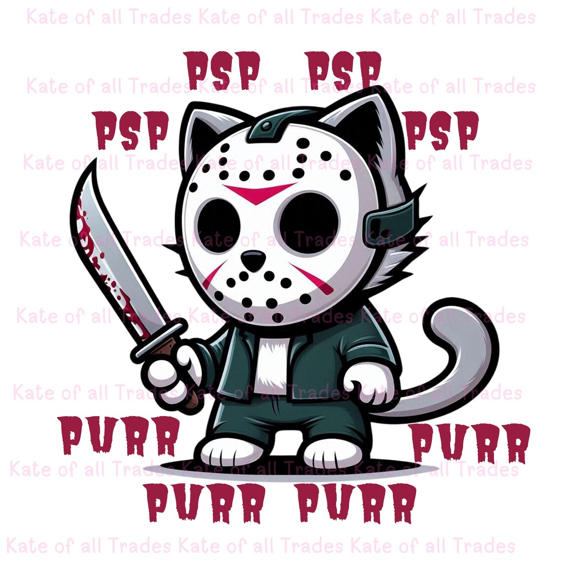 Horror Cat PNG SVG/ Horror Cat Digital File/ Halloween Cat PNG ...