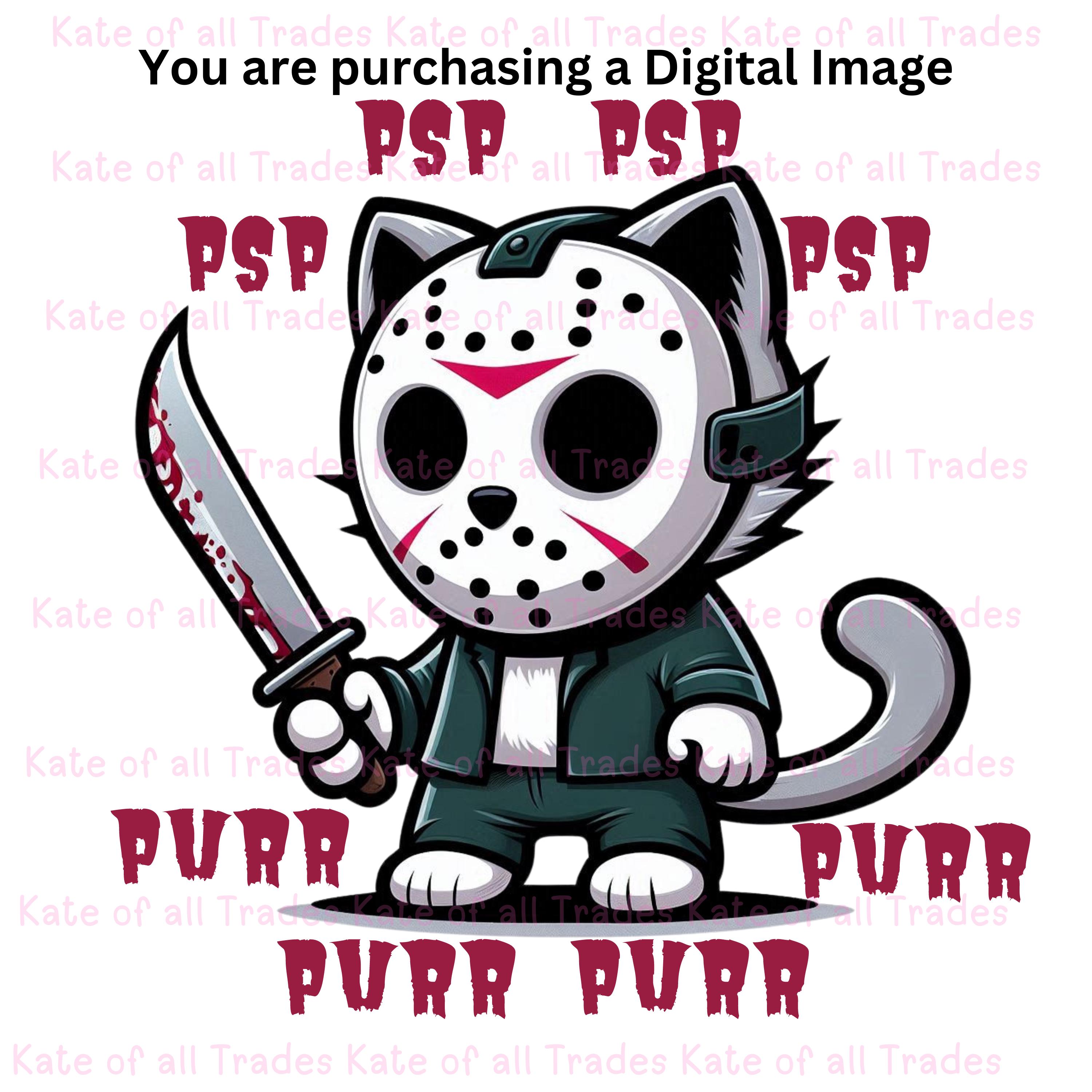Horror Cat PNG SVG/ Horror Cat Digital File/ Halloween Cat PNG ...