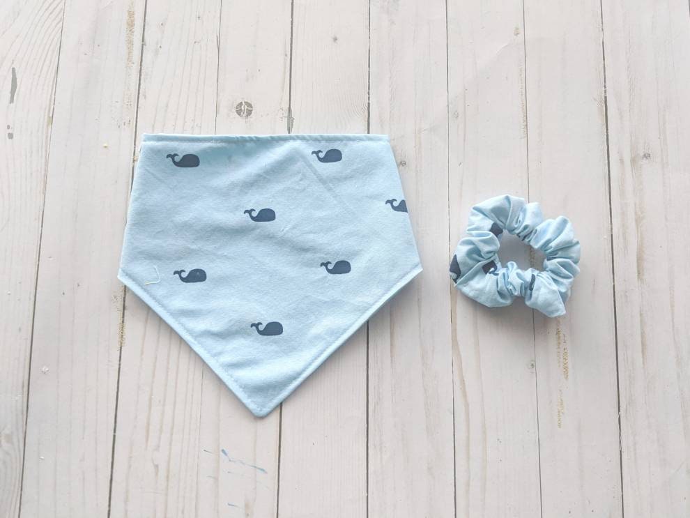 Blue Whale Adjustable Pet Bandana With Snaps With Matching | Etsy
