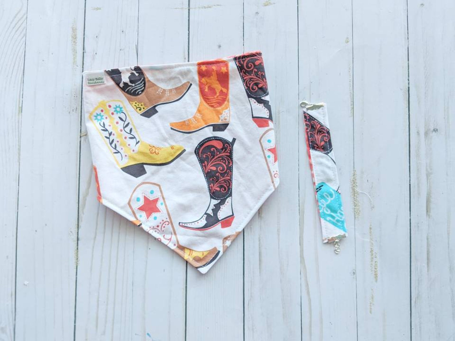 Cowboy Boot Fabric Pet Bandana Reversable Dog Bandana | Etsy