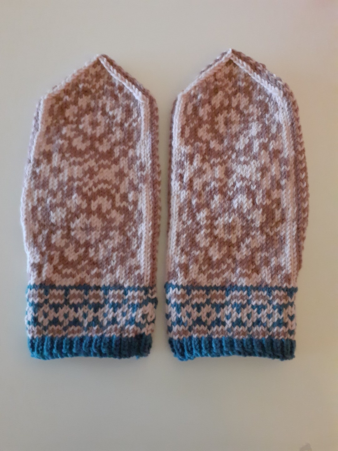 Norwegian Wool Mittens Folk Art Selbu Rose Winter Norway Size M/L BRAND ...