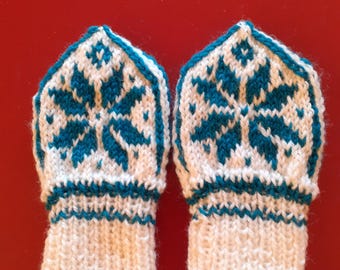 Norwegian Selbu Baby Wool Mittens Folkart BRAND NEW HANDMADE - Etsy