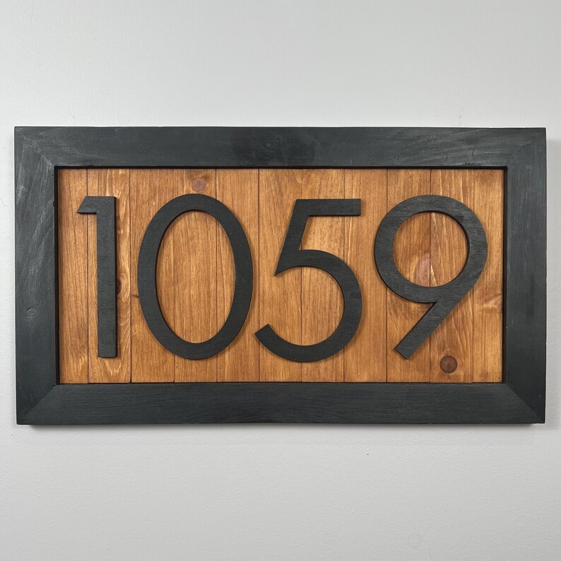 Custom Reclaimed Wood House Number - Etsy