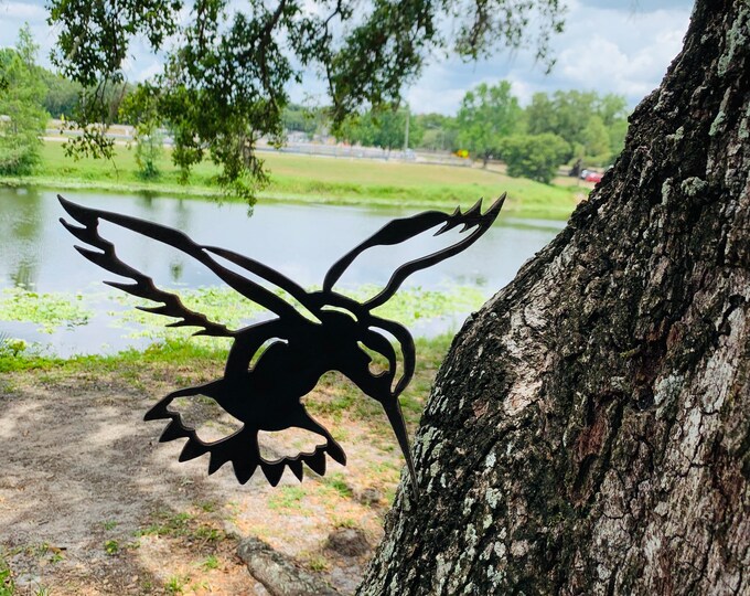 Metal Hummingbird Flying/home & Garden Decor/wedding Gift/metal Tree ...