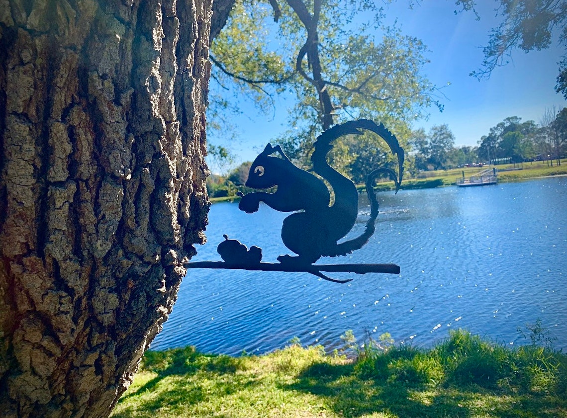 Metal Squirrel/home and Garden Decor/wedding Gift/metaltree | Etsy