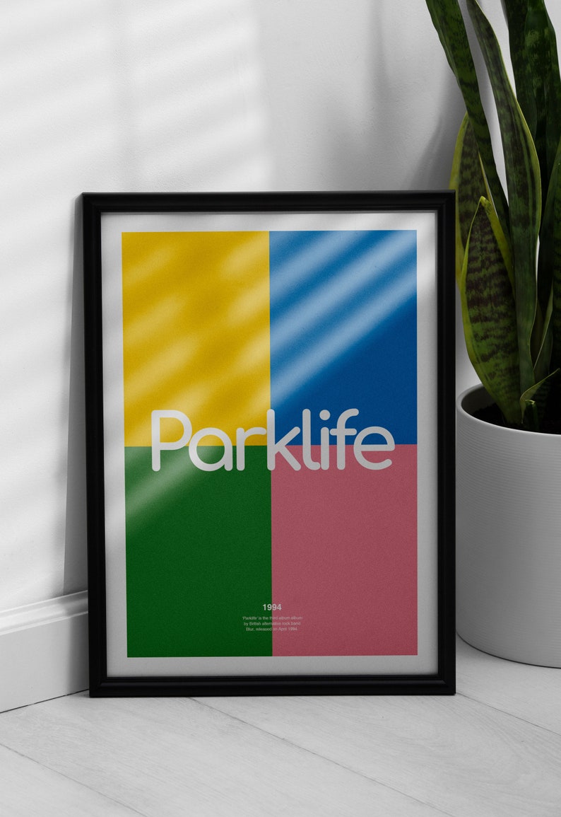 Poster Blur Parklife. Britpop 90s. Greatest Hits - Etsy