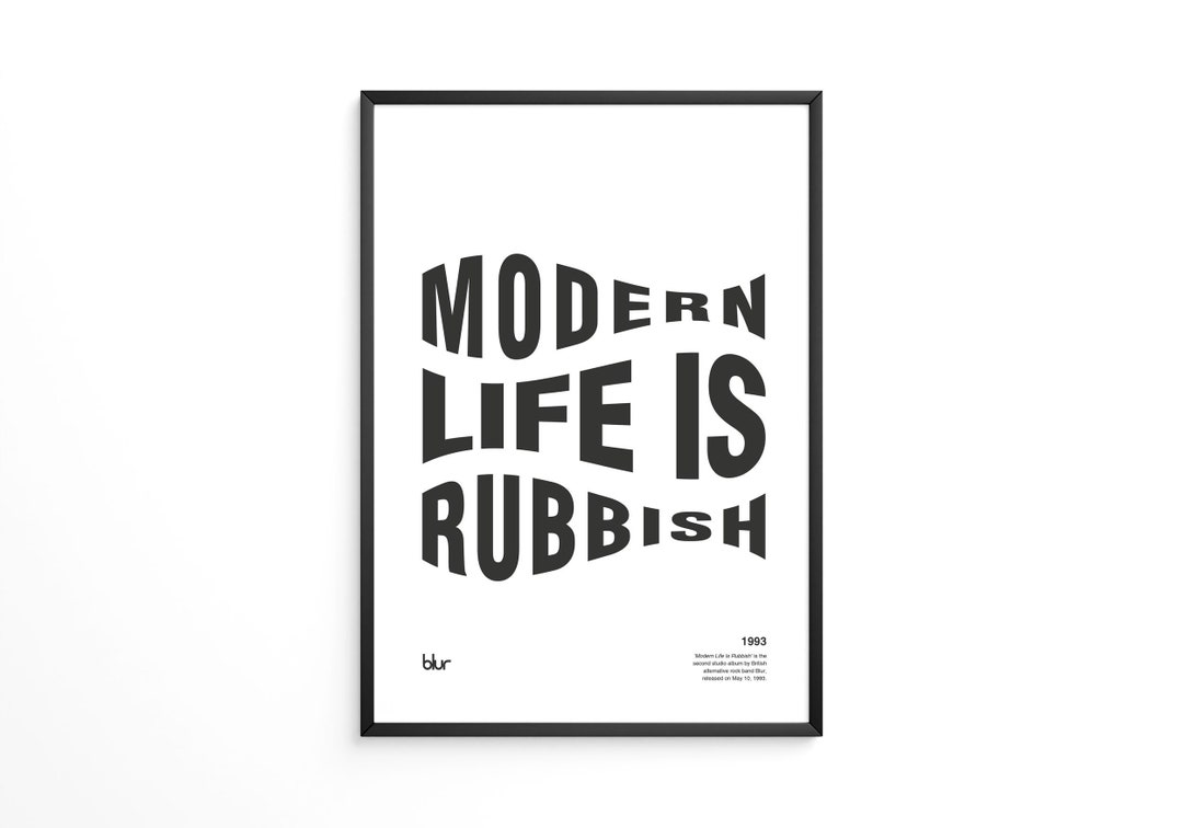 Poster Blur Modern Life is Rubbish. Britpop 90s - Etsy