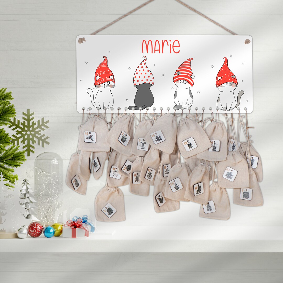 Advent Calendar Wood, Advent Calendar Personalized, DIY, Gift, Motif 16 ...
