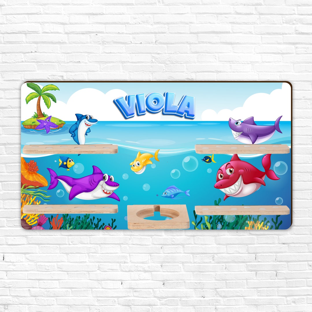 Tonie Shelf Sharks in the Ocean, Fish, Underwater Children's Room Shelf ...