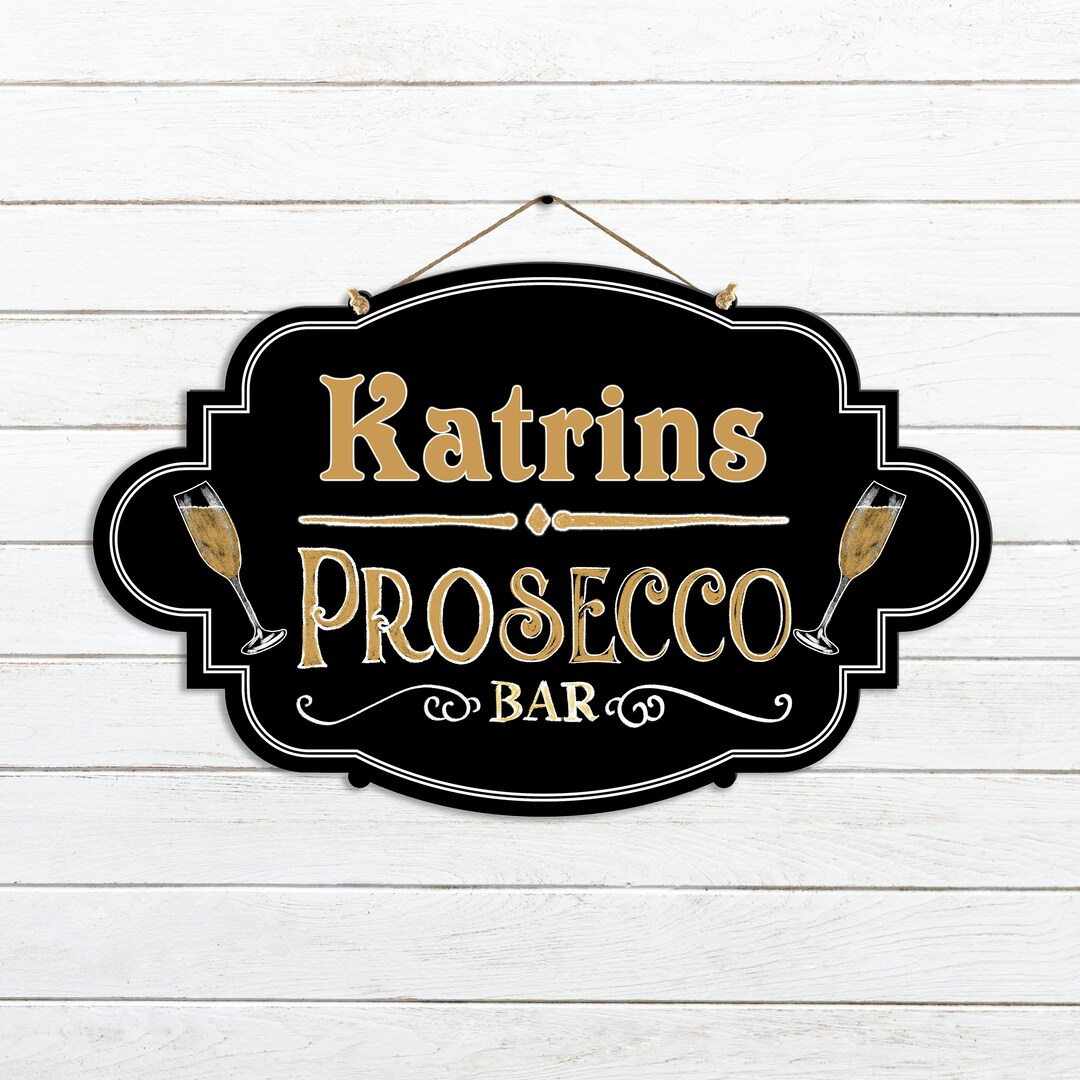Vintage Wooden Sign Prosecco Bar Customizable 3 Sizes to Choose From - Etsy