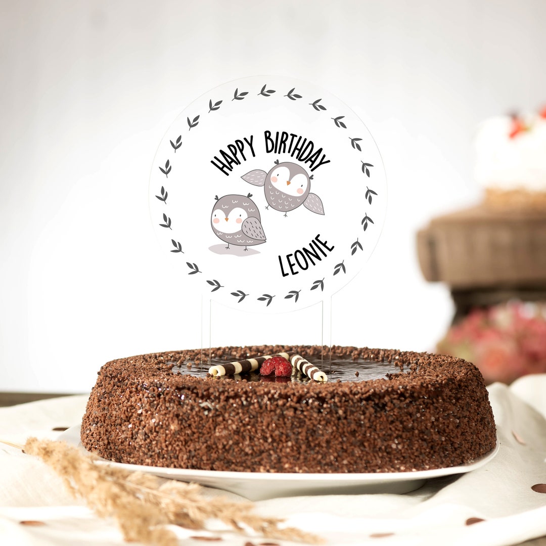 Personalized Cake Topper, Motif 21 Birds, Cake Topper, Cake Decoration ...