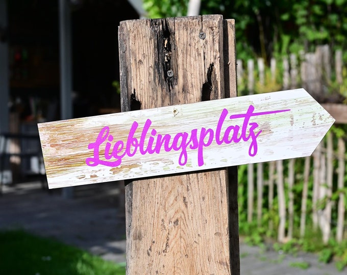 Holzschilder Pfeile vintage, Wegweiser bunt, shabby, mit individuellen ...