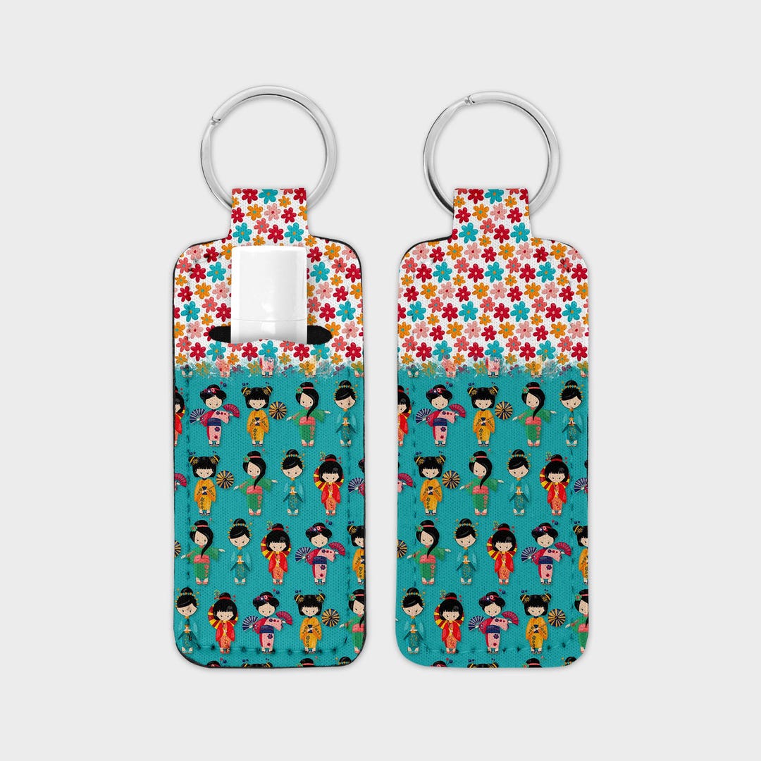 Diy Geisha Girls 1008 Chapstick Lip Balm Holder Keychain Print ...