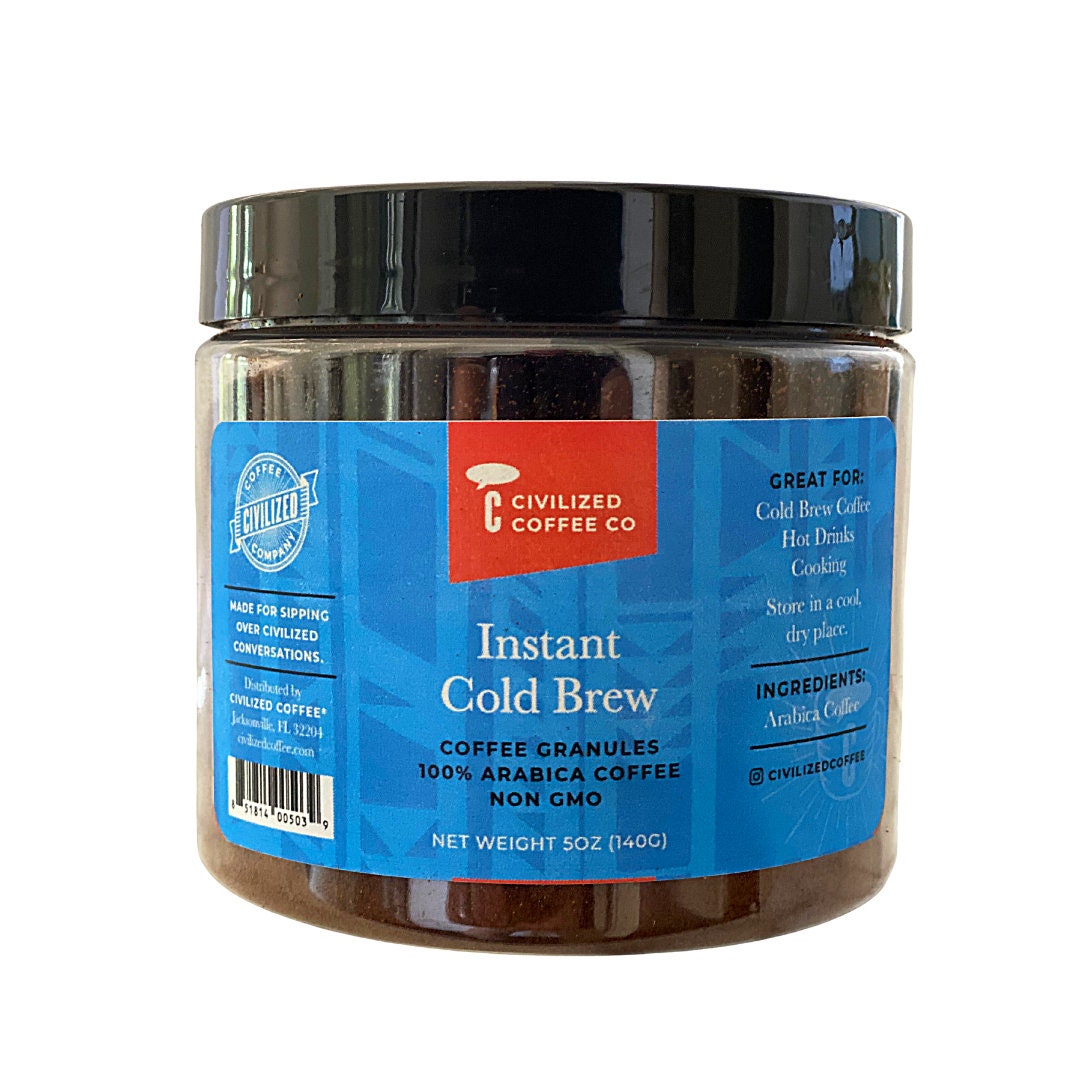 Instant Cold Brew Coffee Granules Non-gmo 5 Oz Jar - Etsy