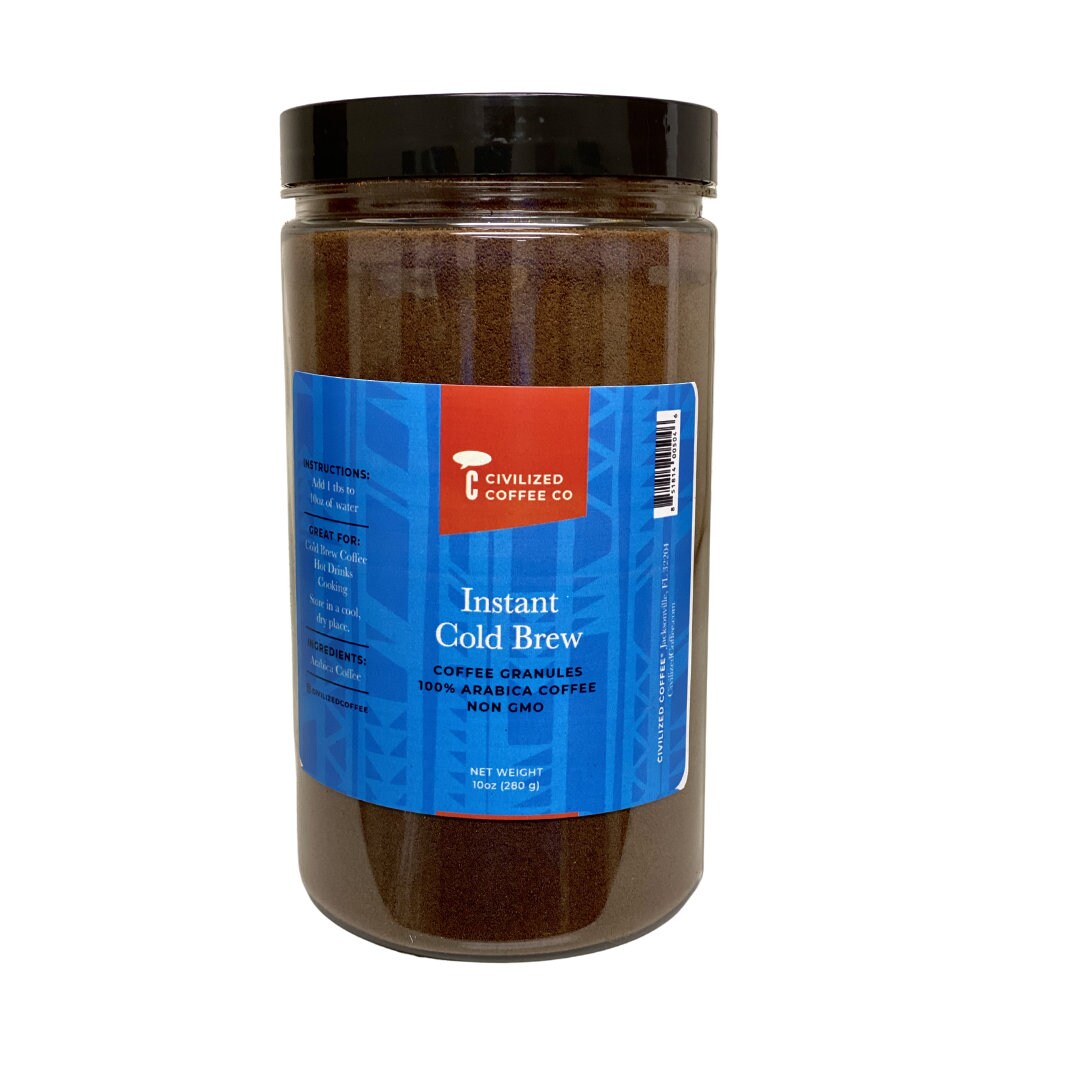 Instant Cold Brew Coffee Granules Non-gmo 10 Oz Jar - Etsy