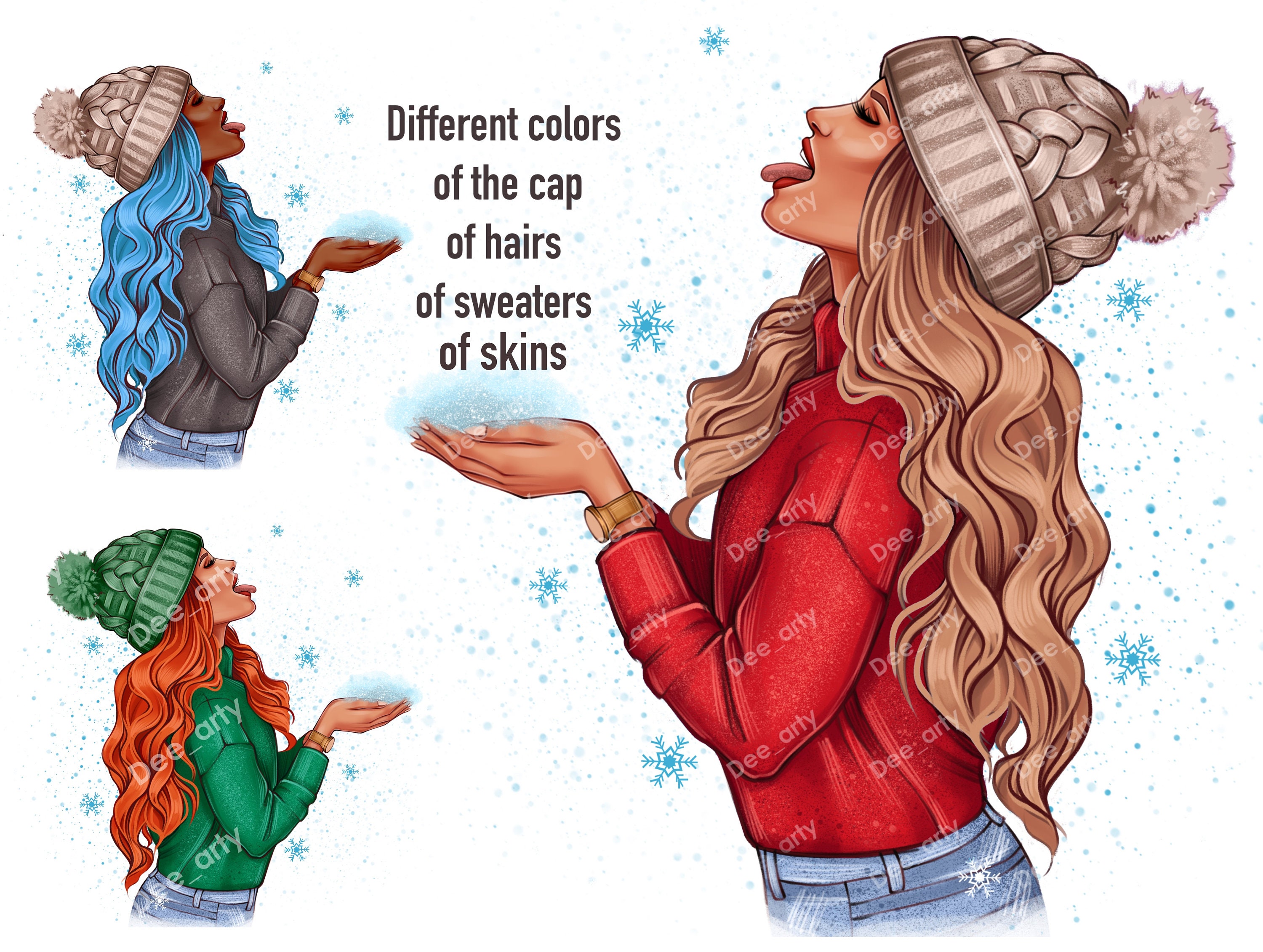 Winter Clipart, Winter Girl Clipart, Christmas Clipart Png, Fashion ...